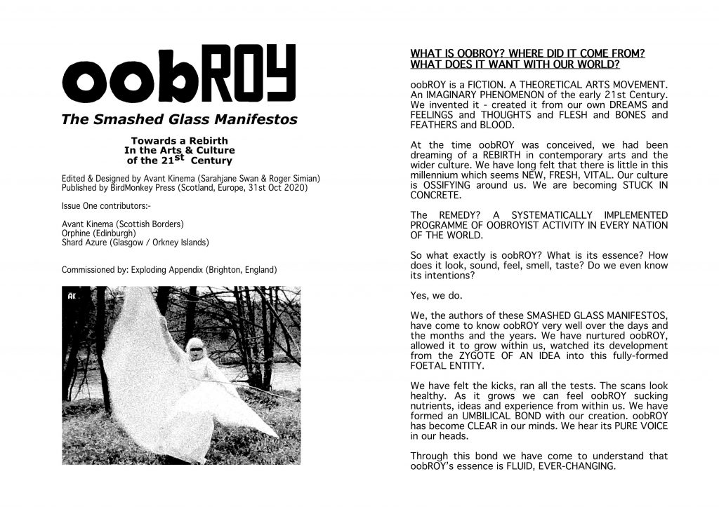 oobROY: The Smashed Glass Manifestos - Avant Kinema - Exploding Appendix